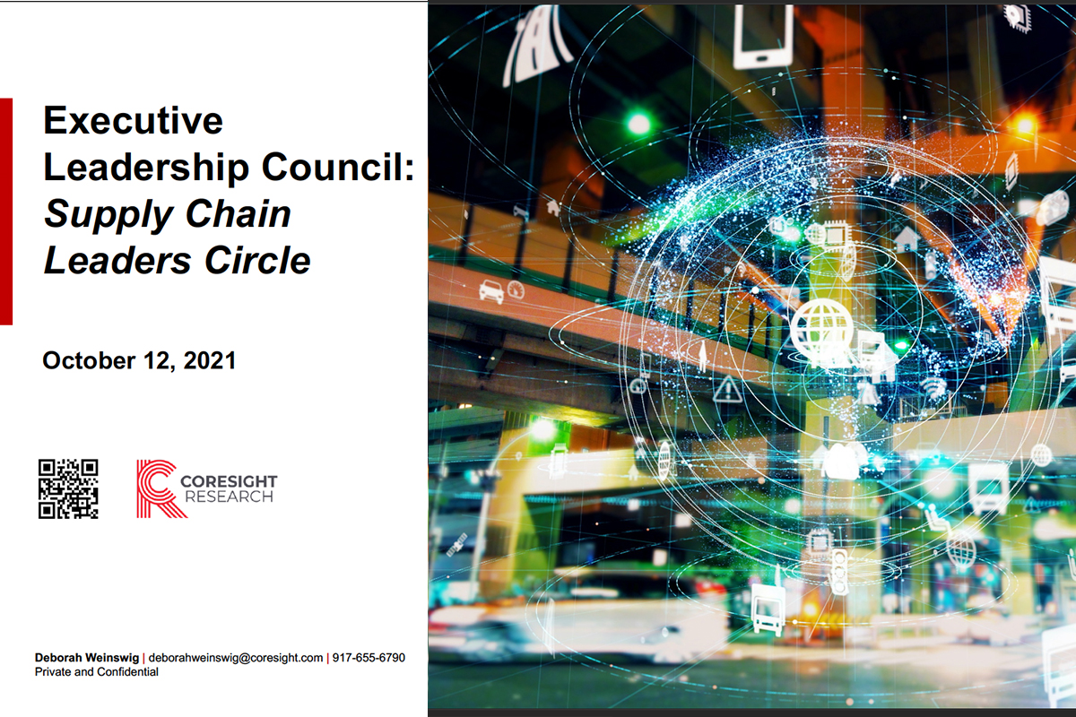 Supply Chain Leaders Circle : The Central Nervous System to a Connected ...